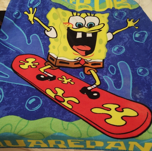 Other | 200 Spongebob Squarepants Throw Blanket Rare Collectible ...